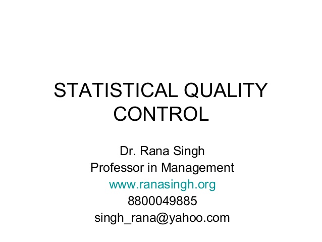 Statistical Quality Control